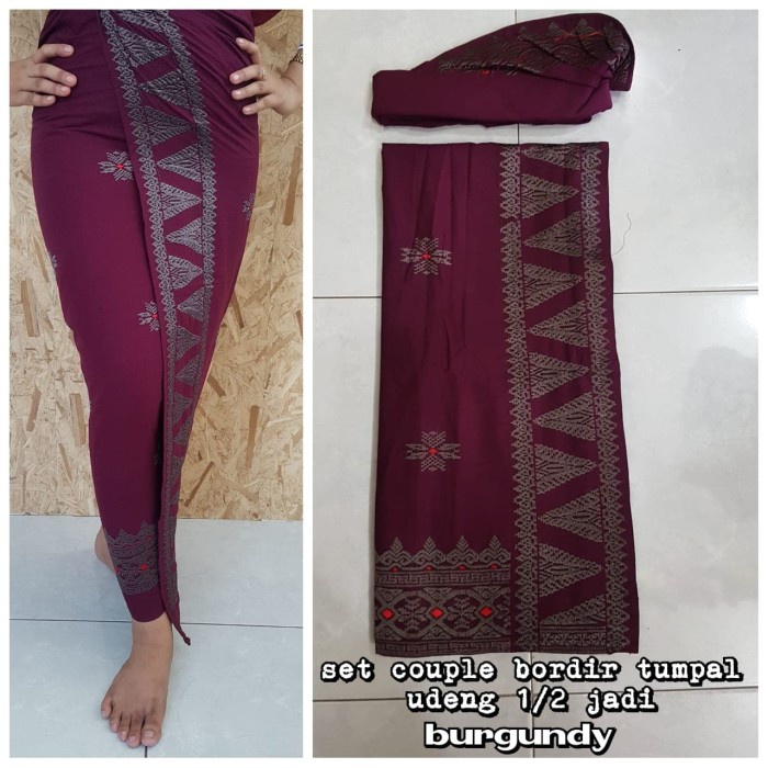 Jual Pakaian adat bali set couple endek bordir kain saput udeng ...