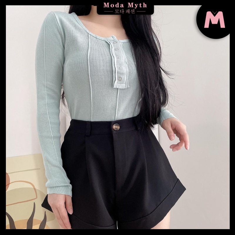 Jual MODAMYTH OT015 - ATASAN RAJUT IMPORT WANITA KAOS LENGAN PANJANG WANITA ATASAN KOREAN TOP ...