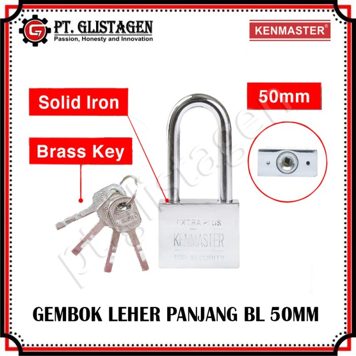 Jual Gembok Leher Panjang Security Pad Lock Kenmaster BL 50MM | Shopee ...