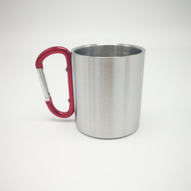 Jual Gelas Cangkir Stainless Steel Mug Carabiner Karabiner Cangkir ...