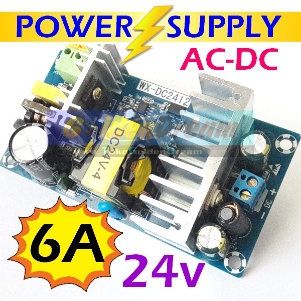 Jual Power Supply 24v 6A Switching Module AC - DC Adaptor PSU 24 v ...