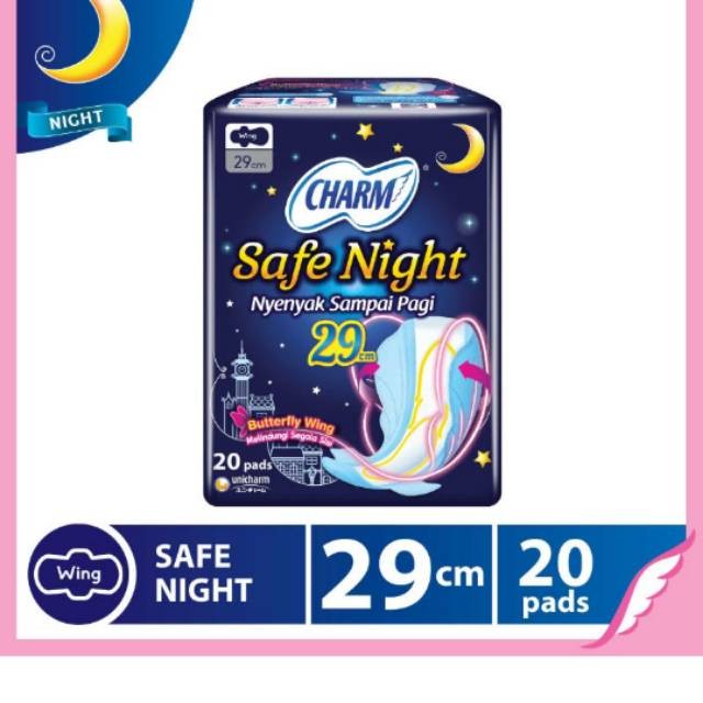 Jual Charm Body Fit Safe Night Butterfly Wing Pembalut 29cm 20s ...