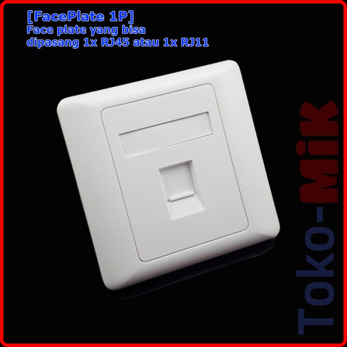Jual Konektor RJ45 LAN RJ11 Telepon Wall Socket Tembok FacePlate Inbow ...