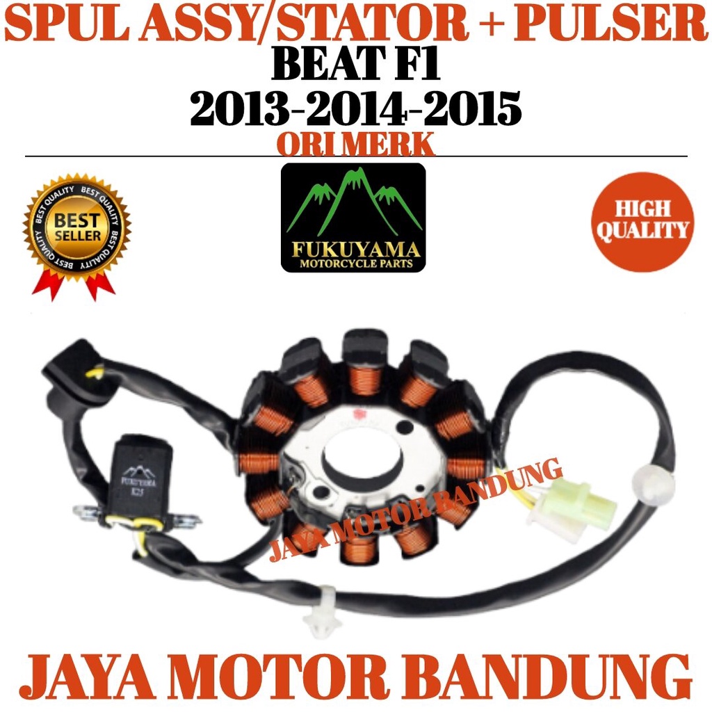 Jual SPUL ASSY STATER SPOOL STATOR ASSY KOMPLIT BEAT F1 TAHUN 2013-2014-2015 PLUS PULSER ...