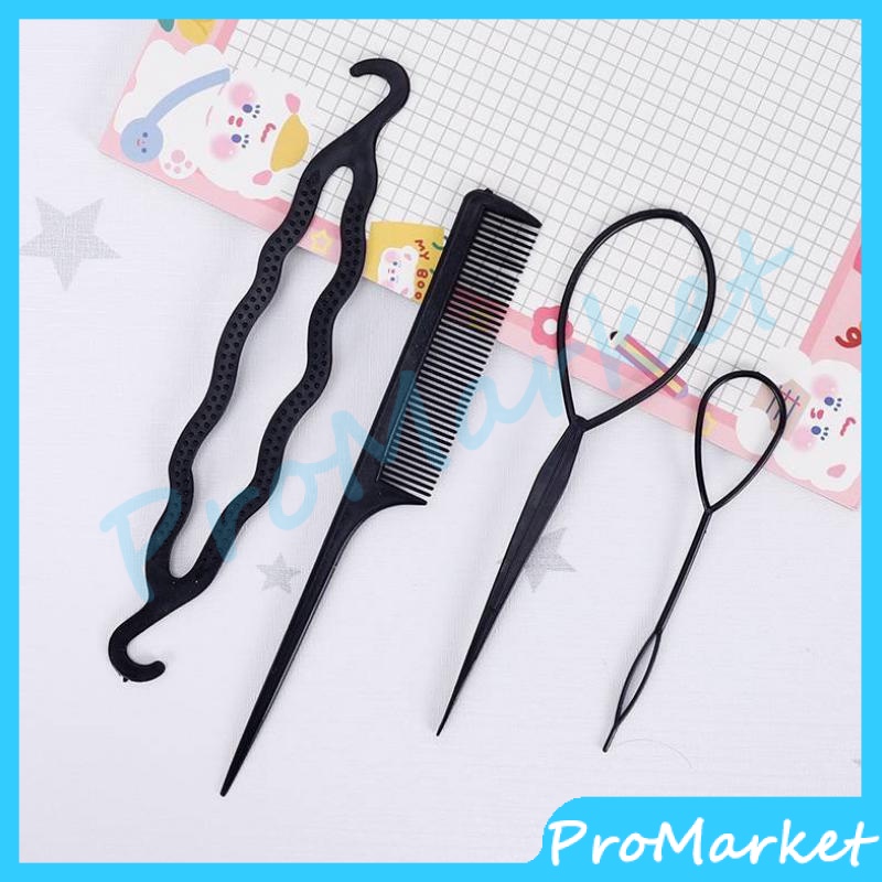 Jual Alat Styling Sanggul Rambut Sisir isi 4 / Sisir Rambut Aksesoris ...