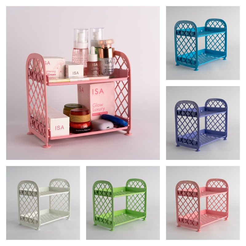 Jual Rak Jaring Plastik Polos Mini Rak Dapur Kosmetik 2 Susun | Shopee ...