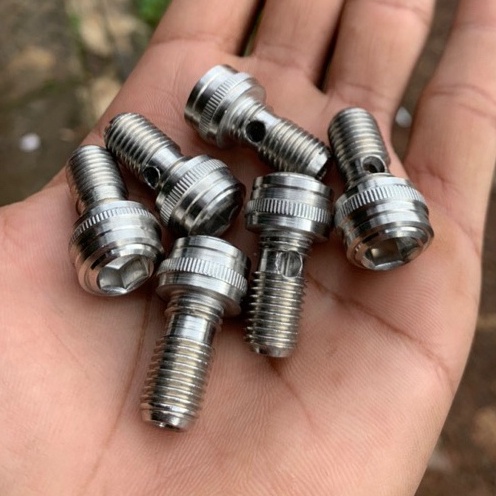 Jual baut nepel baut banjo selang rem probolt stainless baut selang rem ke master / kaliper baut ...