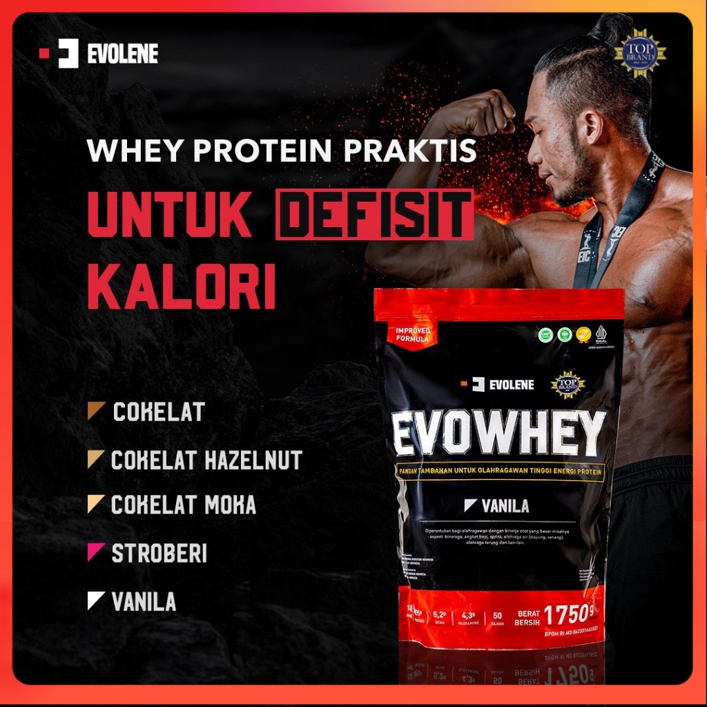 Jual EVOWHEY EVOLENE 50 SERVING ISI 50 SACHET EVO WHEY HALAL BPOM ...