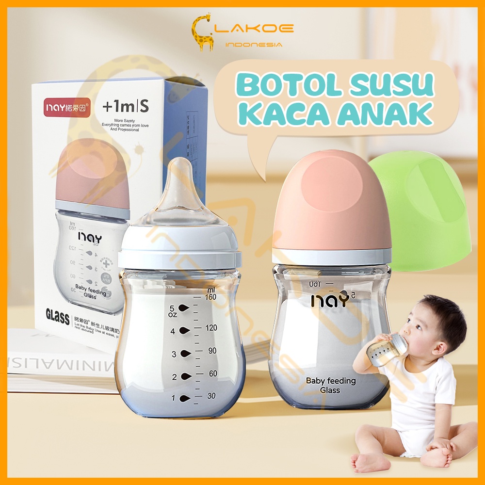 Jual Lakoe Botol Susu Kaca Bayi baby glass bottle anti-flatulence ...