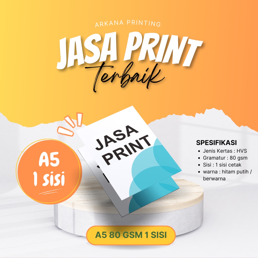 Jual print Warna HVS A5 80 gsm 1 sisi | Shopee Indonesia