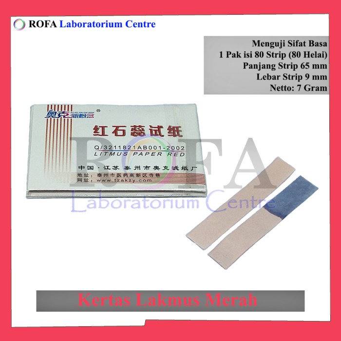 Jual Kertas Lakmus Merah / Litmus Paper Red / Kertas pH / Indikator ...