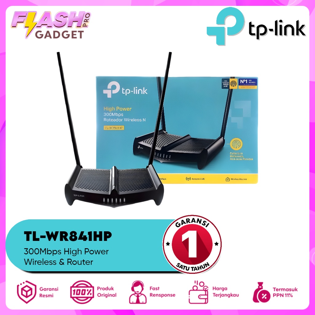 Jual TP-LINK TL-WR841HP High Power Wireless N Router / Tplink Router ...