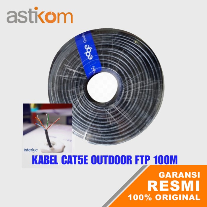 Jual Kabel LAN Interluc FTP Cat5e 100M Black | Shopee Indonesia