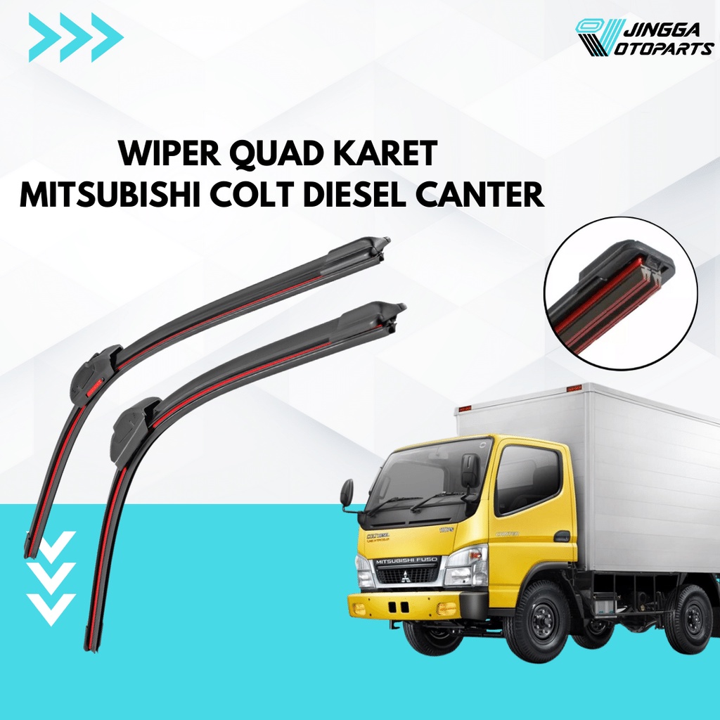Jual Wiper Quad (4) Blade Mitsubishi Truk Colt Diesel Canter Frameless ...