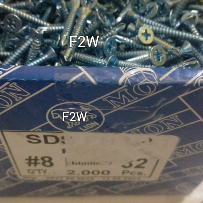 Jual SEKRUP SDS FH + 8X32 MOON LION SKRUP ROOFING PUTIH SDS 8X32 ...