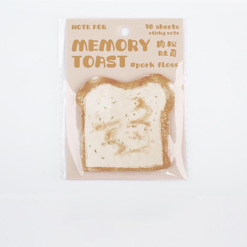 Jual [MILOLI] 30Lembar MEMORY TOAST Lucu Sticky Notes Memo Note Paper ...