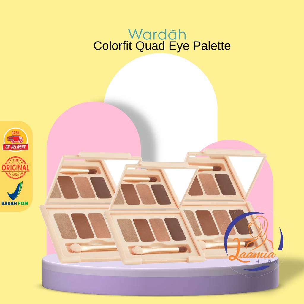 Jual Wardah Colorfit Quad Eye Palette | Eyeshadow 4 In 1 Pigmented ...