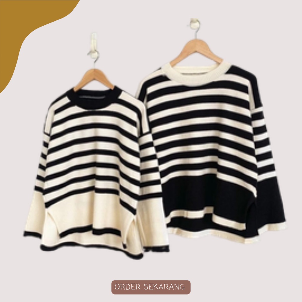 Jual RJT Layla Stripe Knit RAJUT | Shopee Indonesia