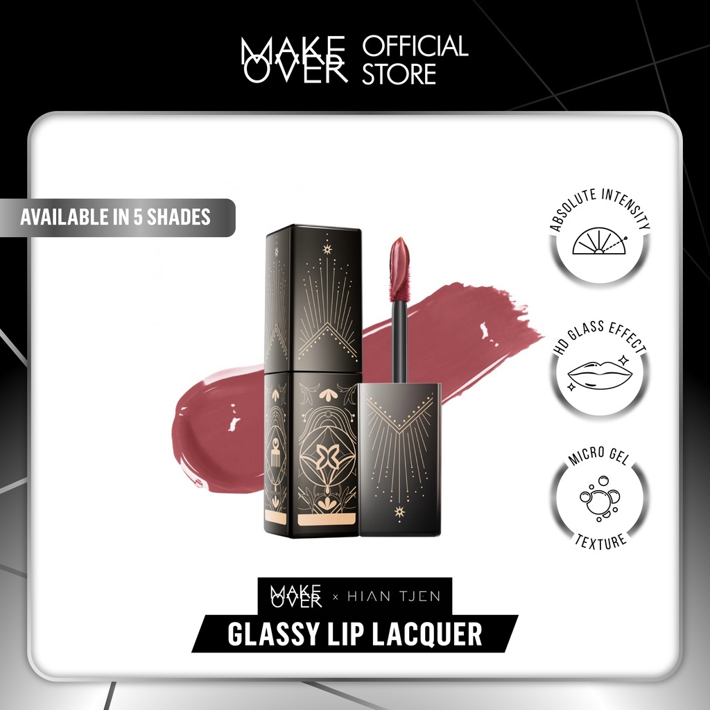 Jual Laamiahijab MAKE OVER Glassy Lip Lacquer X Hian Tjen - Lip Gloss ...