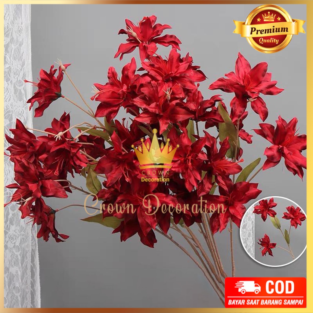 Jual Lily Tangkai Panjang Cabang 3 Bunga Lily Tiger Lili London Heart ...