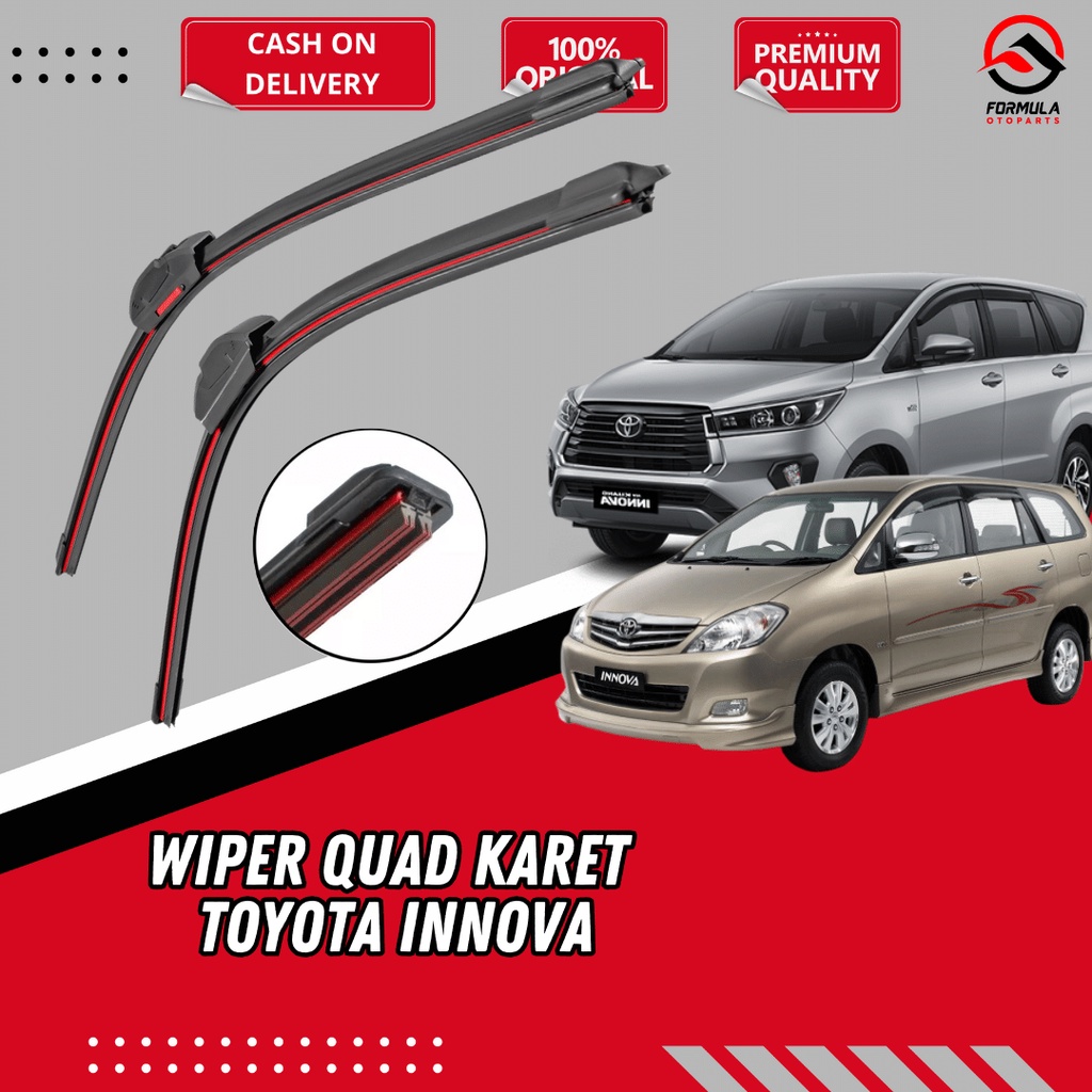 Jual Wiper Quad Blade Mobil Toyota Kijang Innova / All New Innova / Reborn / Zenix / Venturer ...