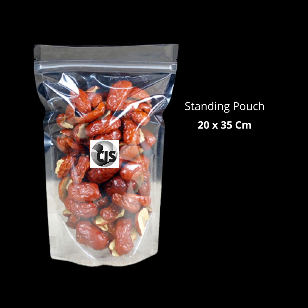 Jual Standing Pouch Plastik Bening Tebal 20 x 35 cm (50 Pcs) | Shopee ...