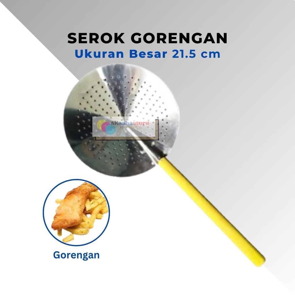 Jual Serok Gorengan Tirisan Gorengan Stainless Besar Ukuran 21cm ...
