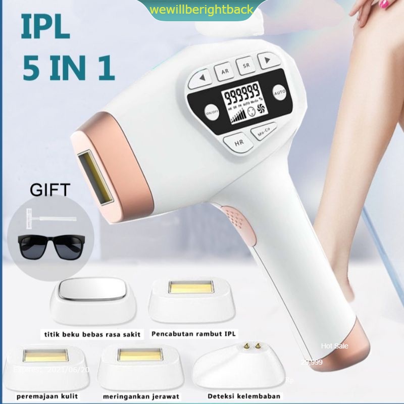 Jual 5in1 ipl laser hair removal rejuve acne epilator depilator laser ...
