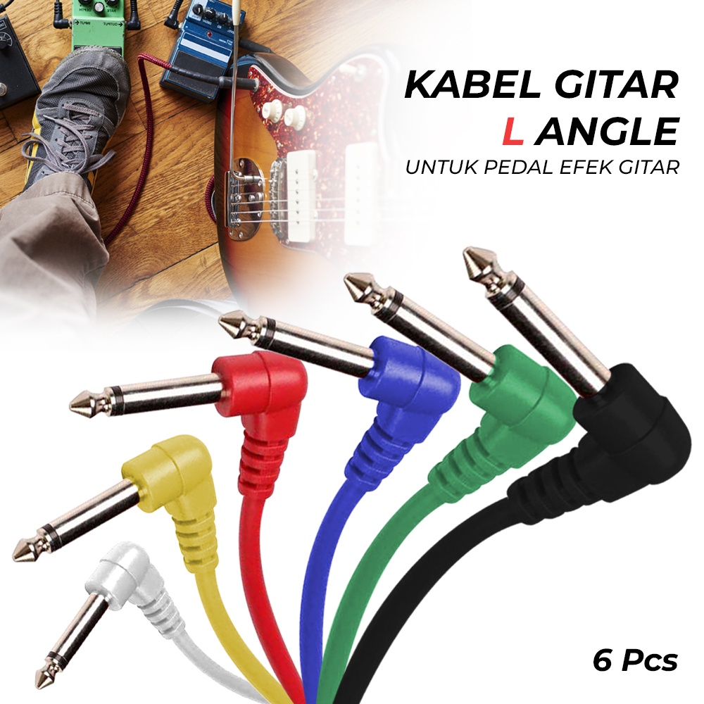 Jual Kabel Gitar L Angle Untuk Pedal Efek Gitar 6 PCS - Multi-Color ...