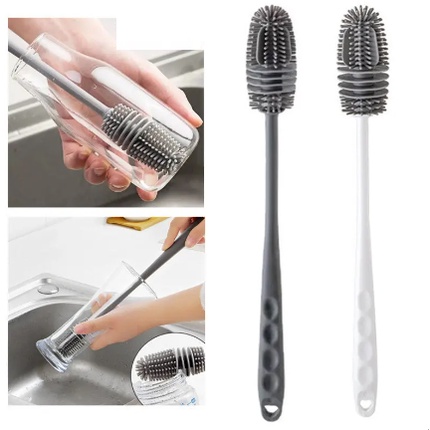 Jual Cleaning brush silicone long handle / sikat cuci pencuci botol ...