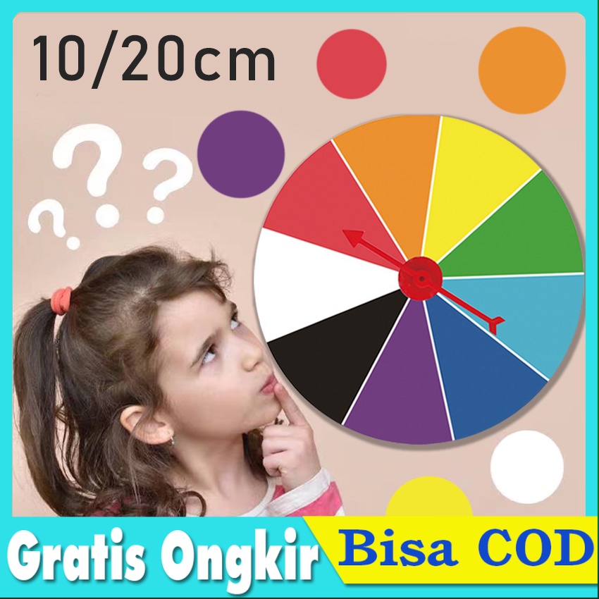 Jual Mainan Edukasi Anak Lingkaran Warna Custom Wheel of Fortune Roda ...