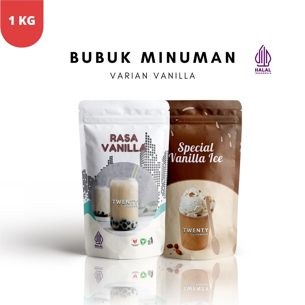 Jual bubuk minuman rasa vanilla 1kg serbuk minuman aneka rasa bubuk ...