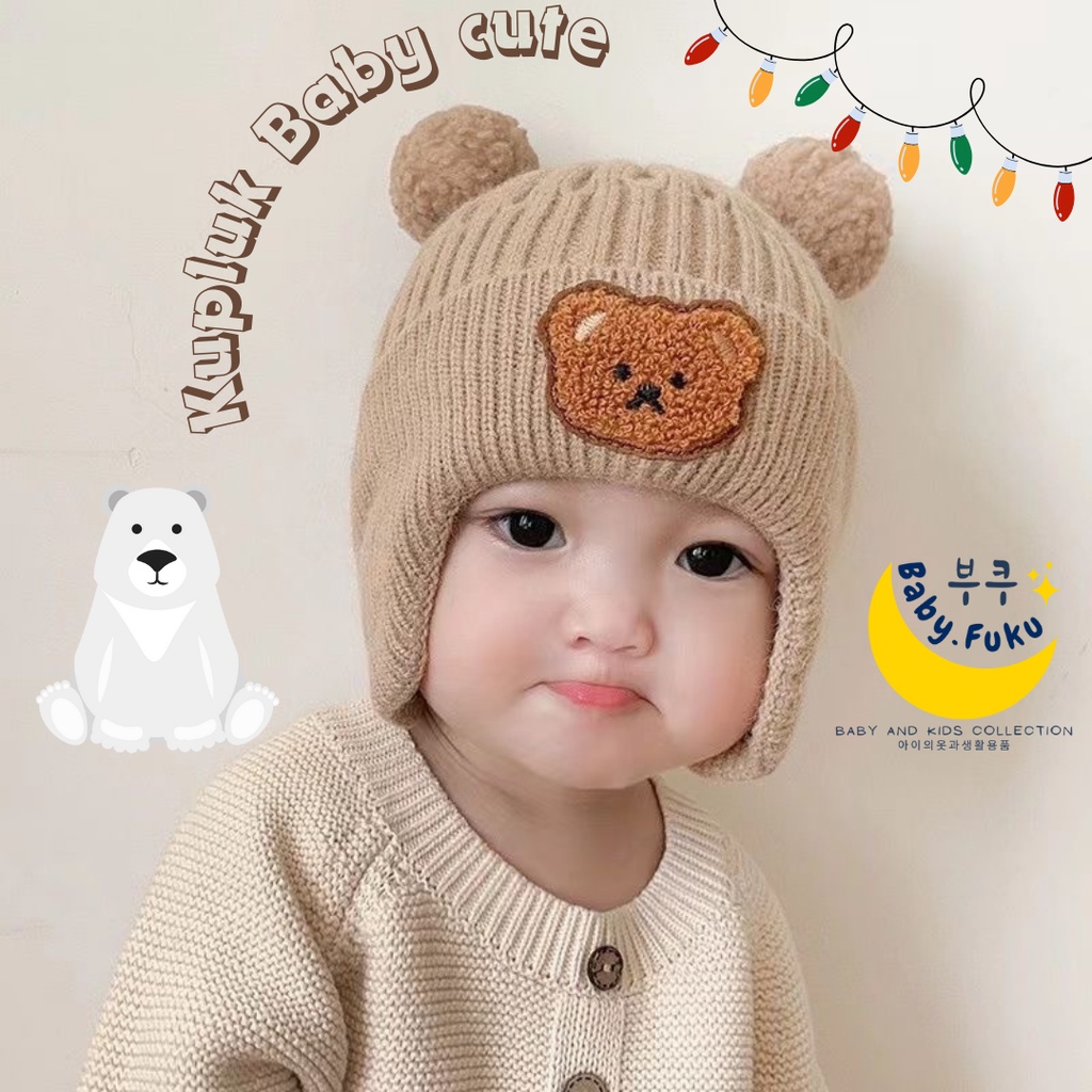 Jual Baby.Fuku Topi Kupluk Anak Topi Bayi Kupluk Bayi Bahan Wol Rajut ...