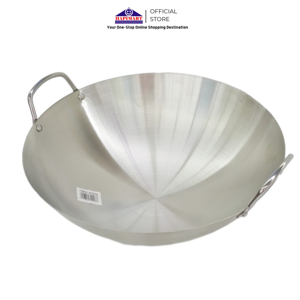 Jual Wajan Kuali Besar 38 CM Stainless Dengan Pegangan Stainless/Katel ...