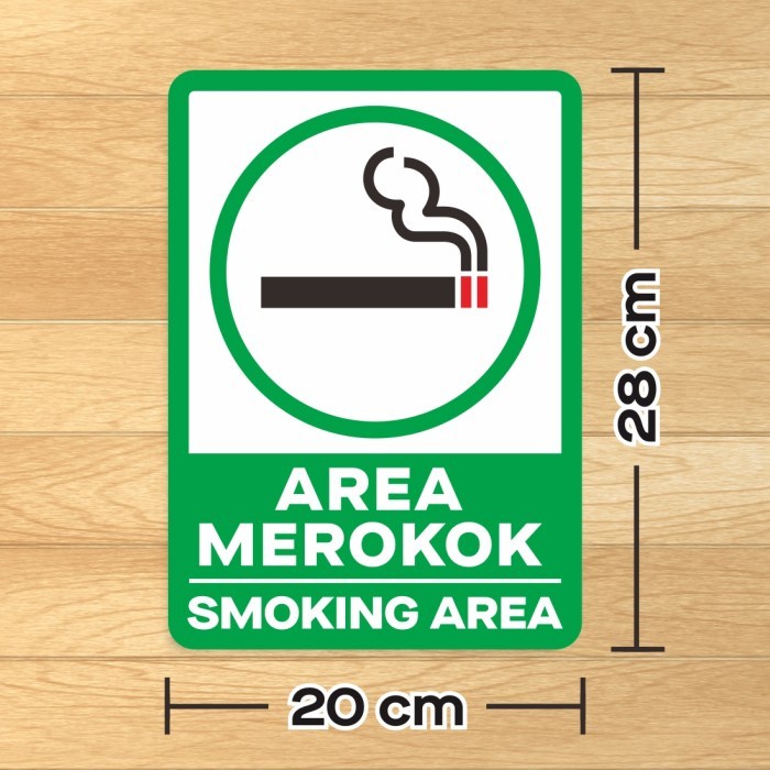 Jual Stiker Sign Vinyl Stiker Area Merokok Smoking Area 28 x 20 cm | Shopee Indonesia