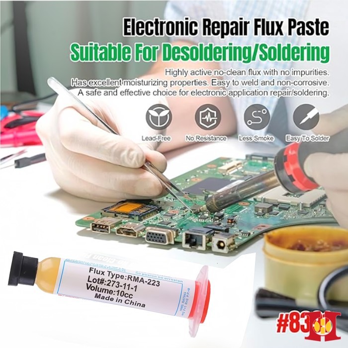 Jual Amtech RMA 223 Flux Fluk Pasta Minyak Solder 10cc RMA-223 Rosin Songka Siongka Suntik Timah ...