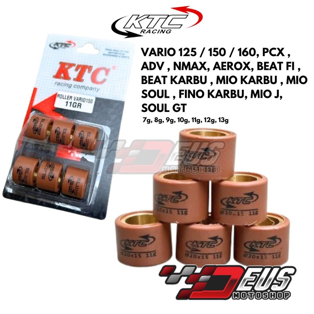 Jual Roller KTC Racing Vario 150 PCX NMAX Aerox ADV Beat Scoopy Mio J Sporty Soul | Shopee Indonesia