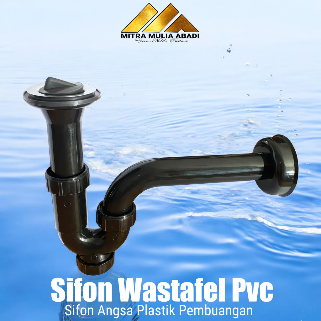 Jual Sivon Sifon Wastafel Pvc Hitam Sifon Angsa Plastik Pembuangan Air ...