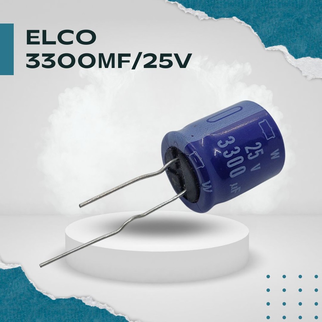 Jual Kapasitor Elco 3300uF 25V – Electrolytic Capacitor 3300µF 25V ...