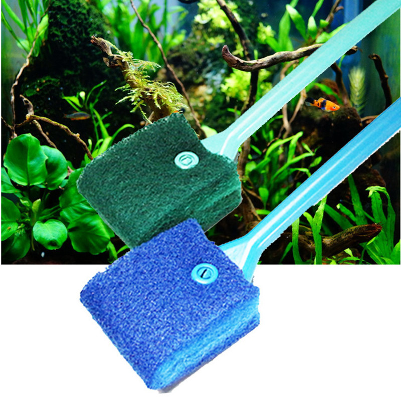 Jual Aquarium Fish Tank Glass Plant Cleaning Brushes Floating Clean Window Algae Scraper Sponge ...