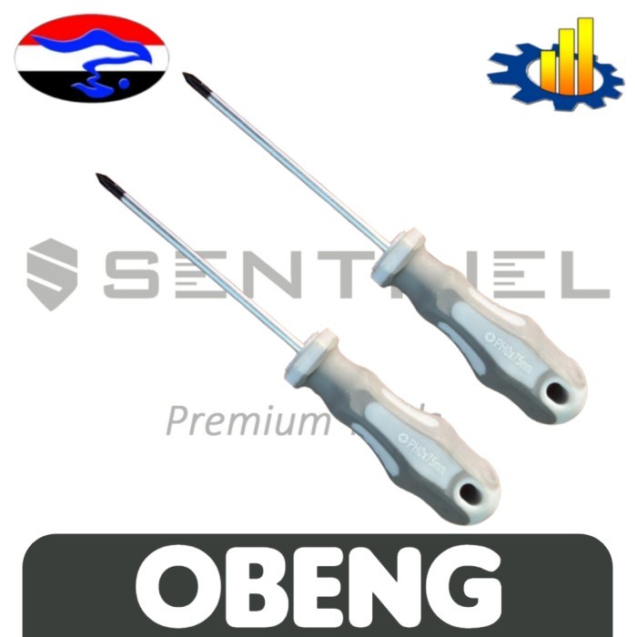 Jual OBENG SENTINEL (+) TRP PHILLIPS SCREWDRIVER CRV PH0 X 75 MM ...