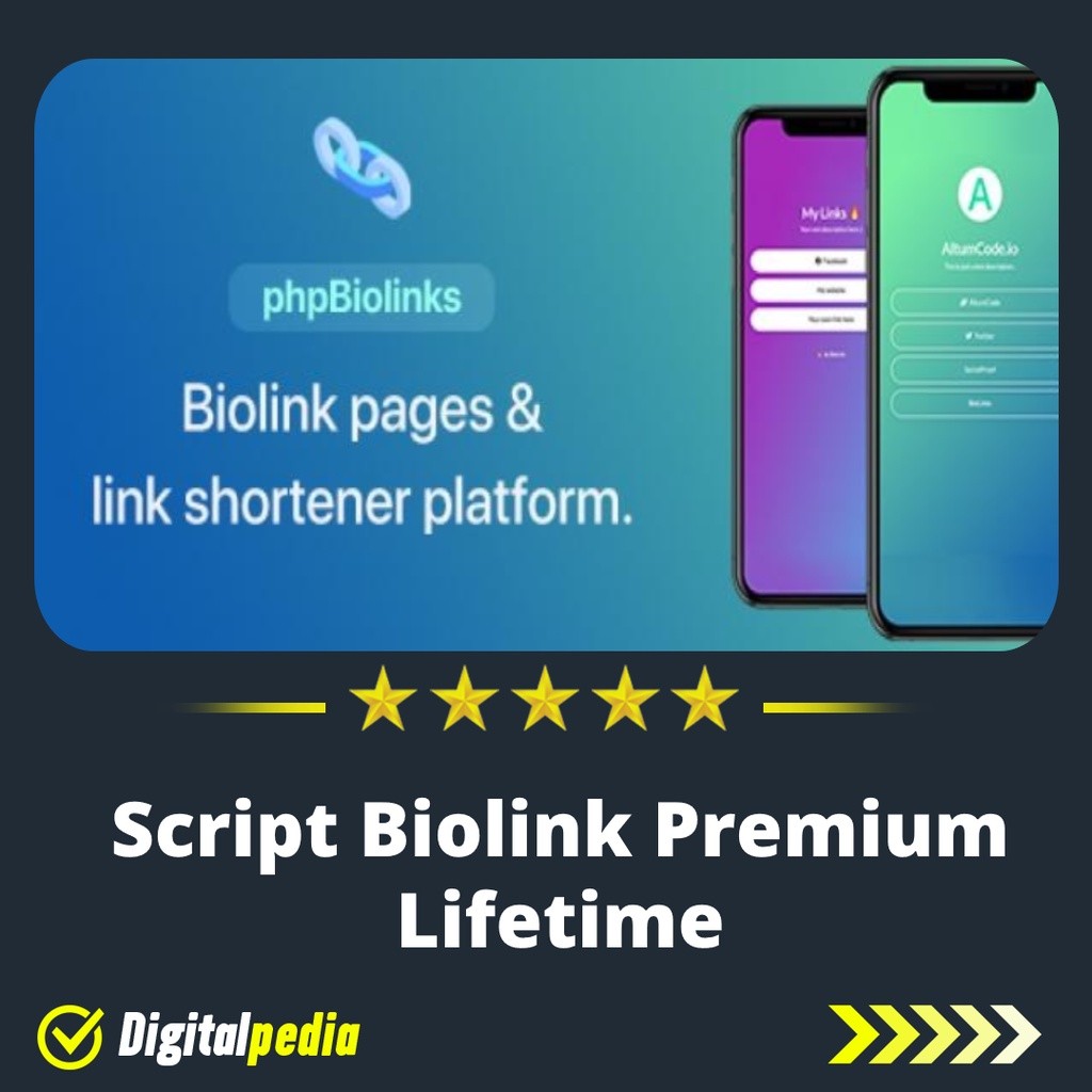 Jual Script Biolink Keren & Professional Social Media Premium Lifetime ...