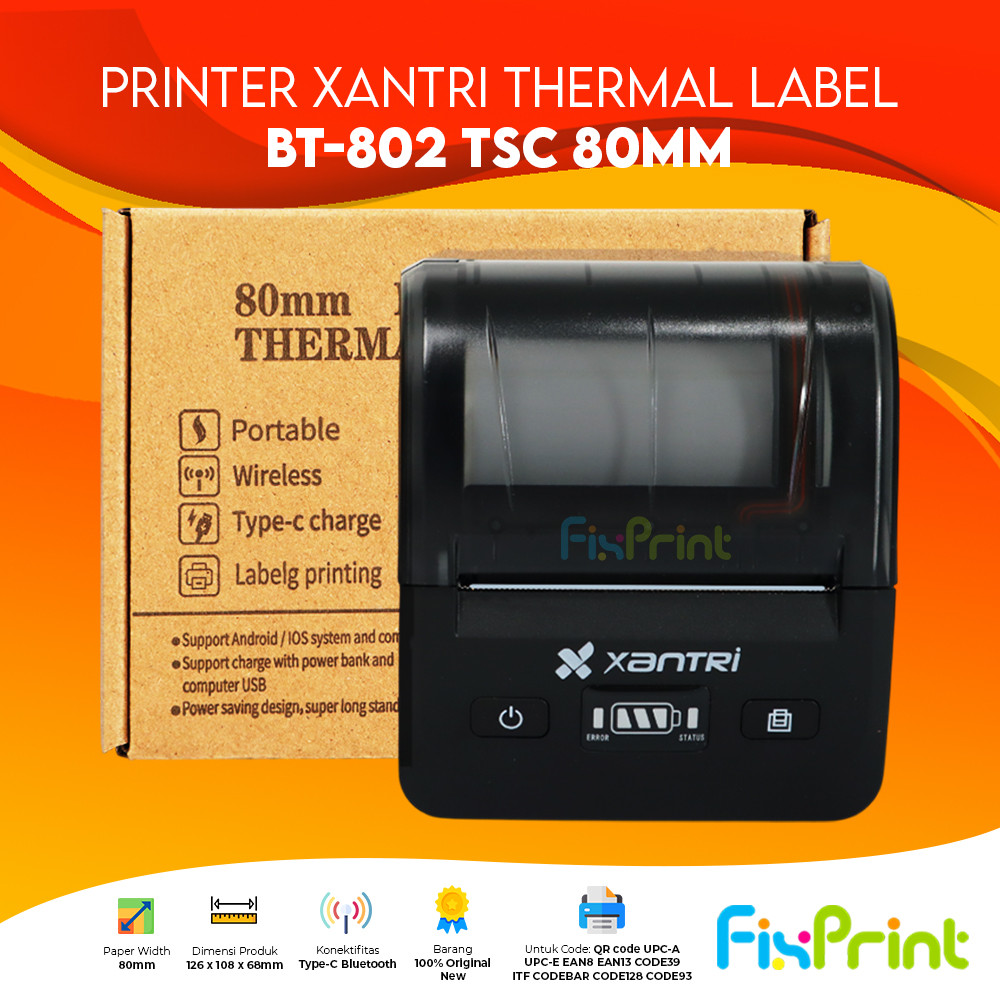 Jual Printer Thermal Label Xantri BT-802 TSC 80mm / BT-112 108mm ...