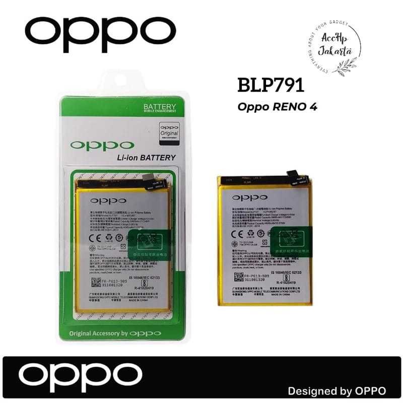 Jual BATTERY BATU BATRE BATRAI BATERAI Oppo Reno 4 Reno 4F BLP791 BLP 791 OPPO RENO 4 4F 100% ...
