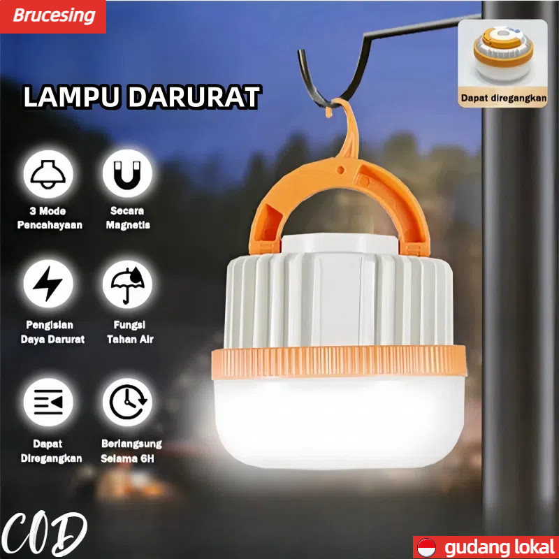 Jual COD Lampu Emergency Gantung Camping LED 400W & 300W Lamp / Lampu Darurat / Lampu Taman ...