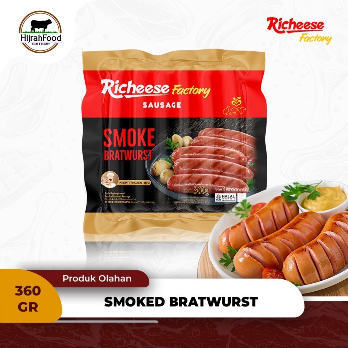 Jual Richeese Smoked Bratwurst Sausage | Sosis Bratwurst Asap - 360 gr ...