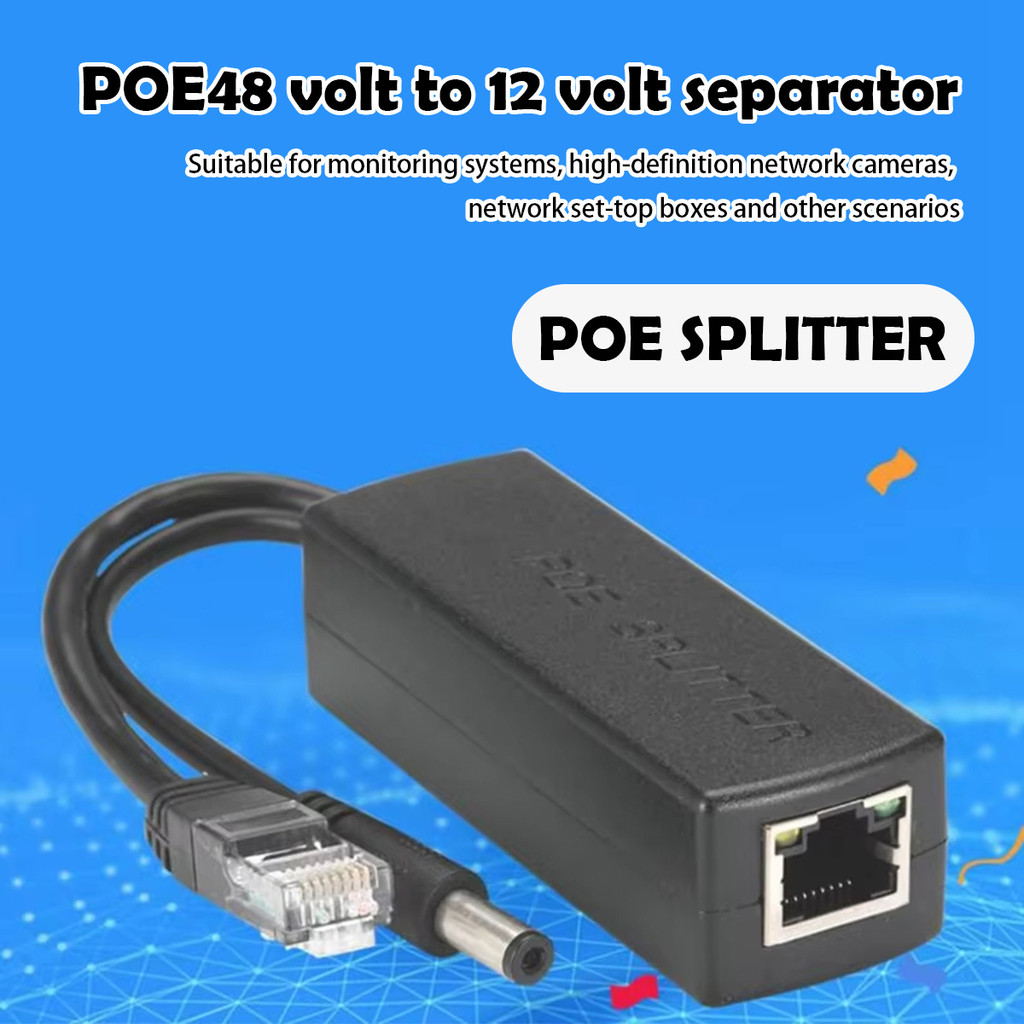 Jual Poe splitter 48v POE Switch CCTV Over Ethernet Cable 48V To 12V 1A ...
