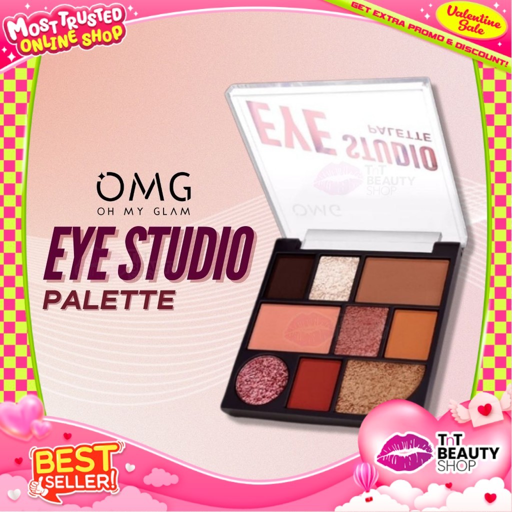 Jual OMG OH MY GLAM Eye Studio Palette High Pigment And Smooth Powder ...