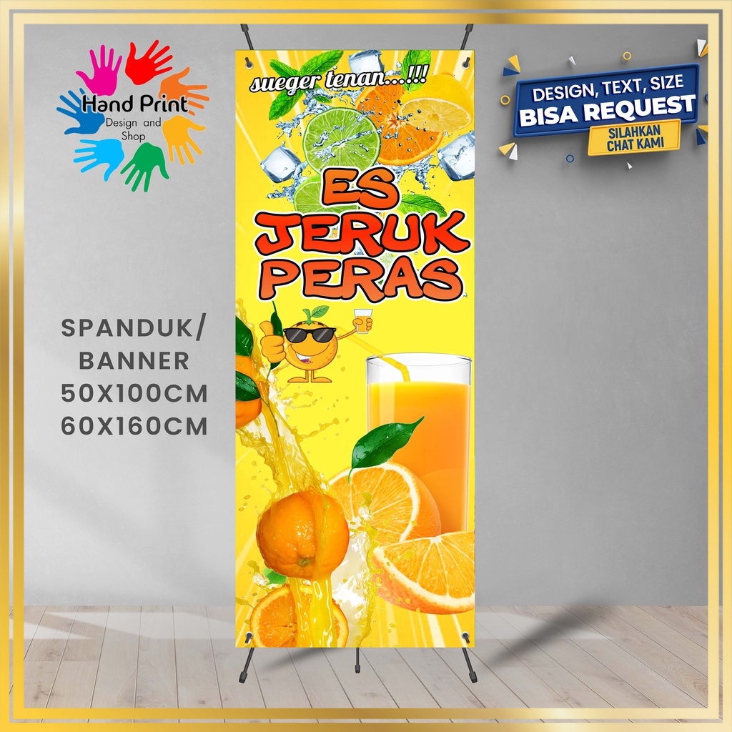 Jual SPANDUK / BANNER Es Jeruk Peras Kuning Gratis Request | Shopee ...