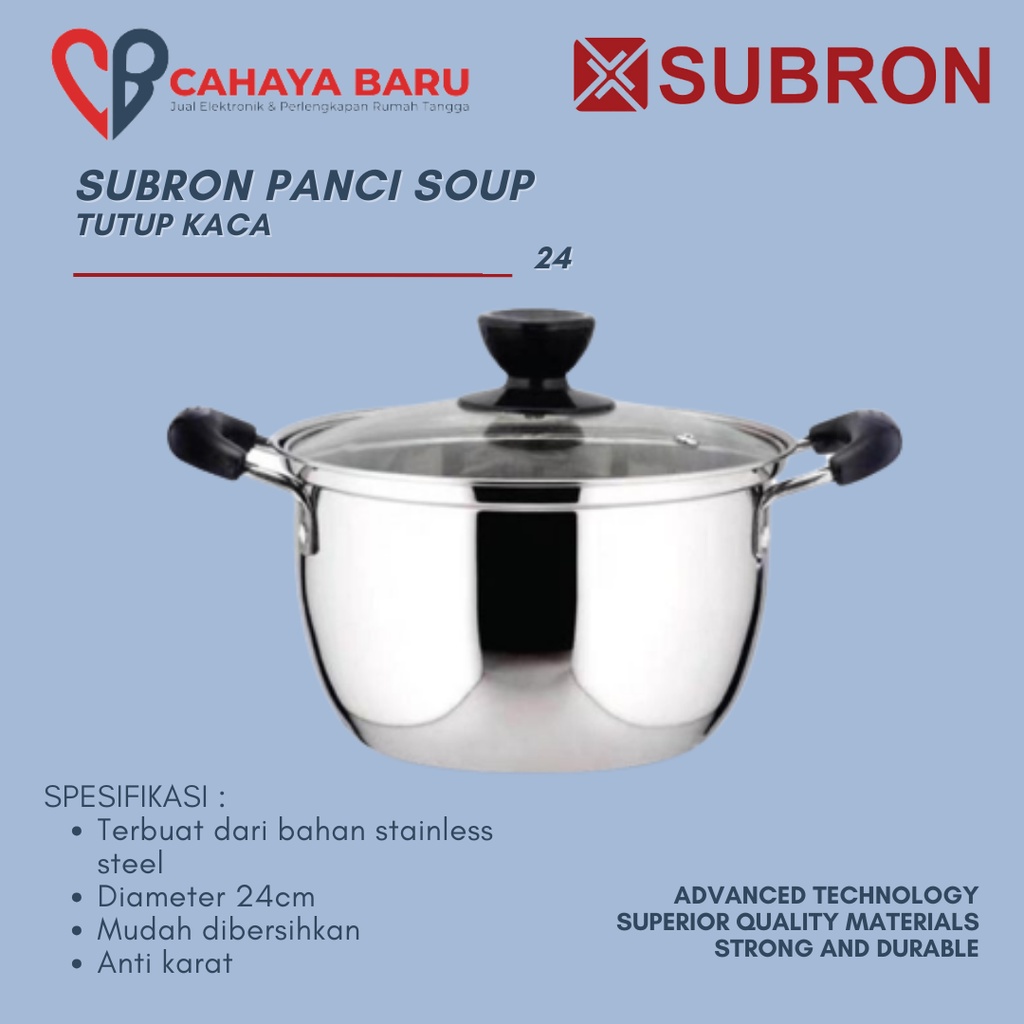 Jual SUBRON PANCI SOUP TUTUP KACA 24 | Shopee Indonesia
